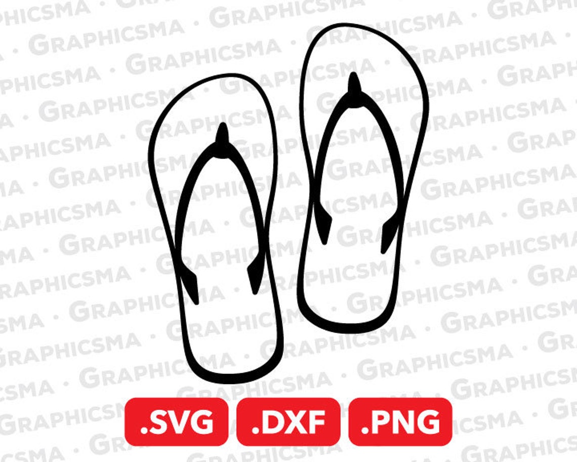 Flip Flops SVG File Flip Flop DXF Flip Flops Png Sandals - Etsy