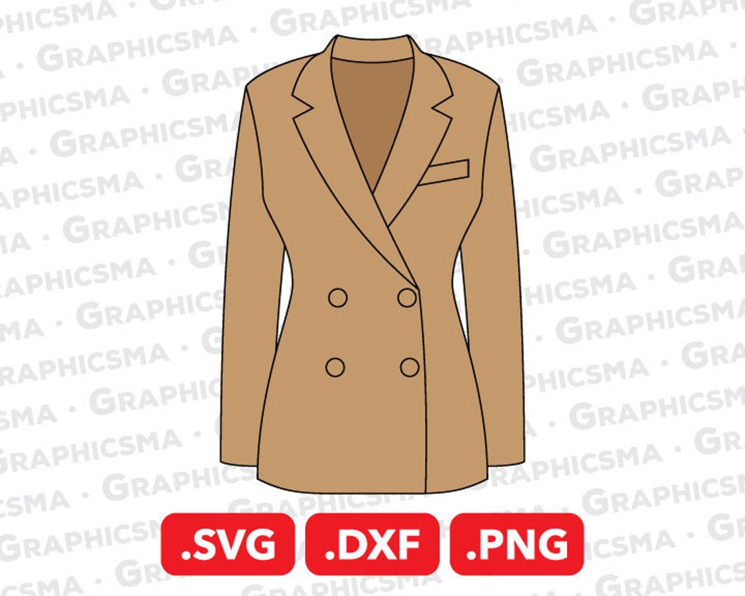 Suit Woman SVG File, Woman Suit DXF, Women Suit Png, Blazer Svg, Girl ...
