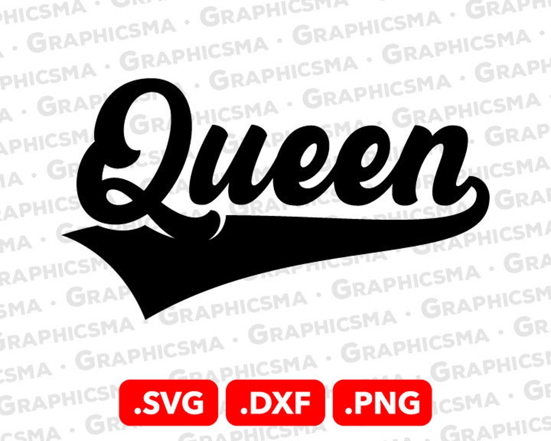 Baseball Style Name SVG File, Queen SVG File, Queen Cricut Baseball ...