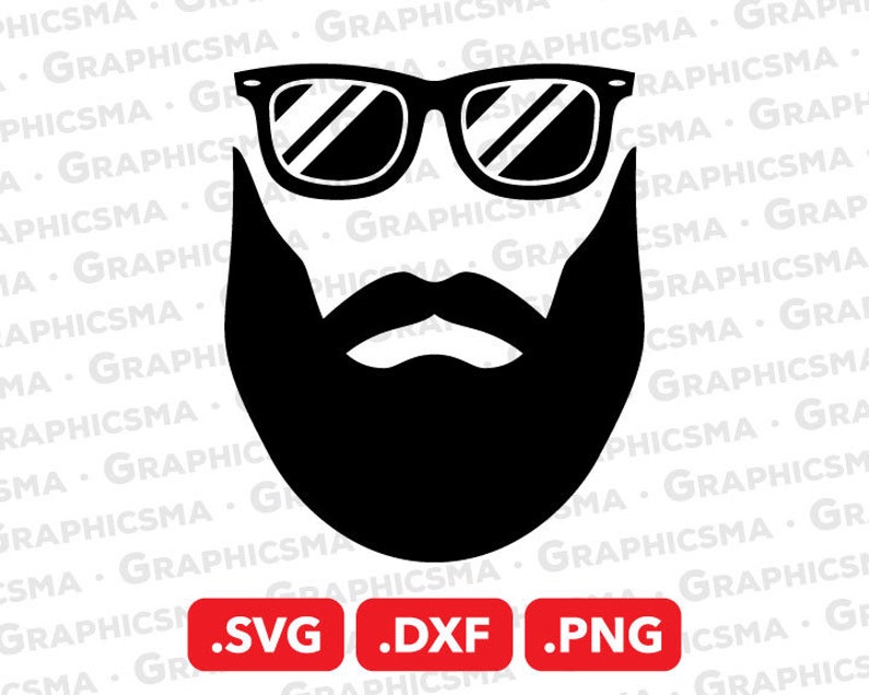Beard Man SVG File Man With Beard DXF Beard Man Png Hipster | Etsy
