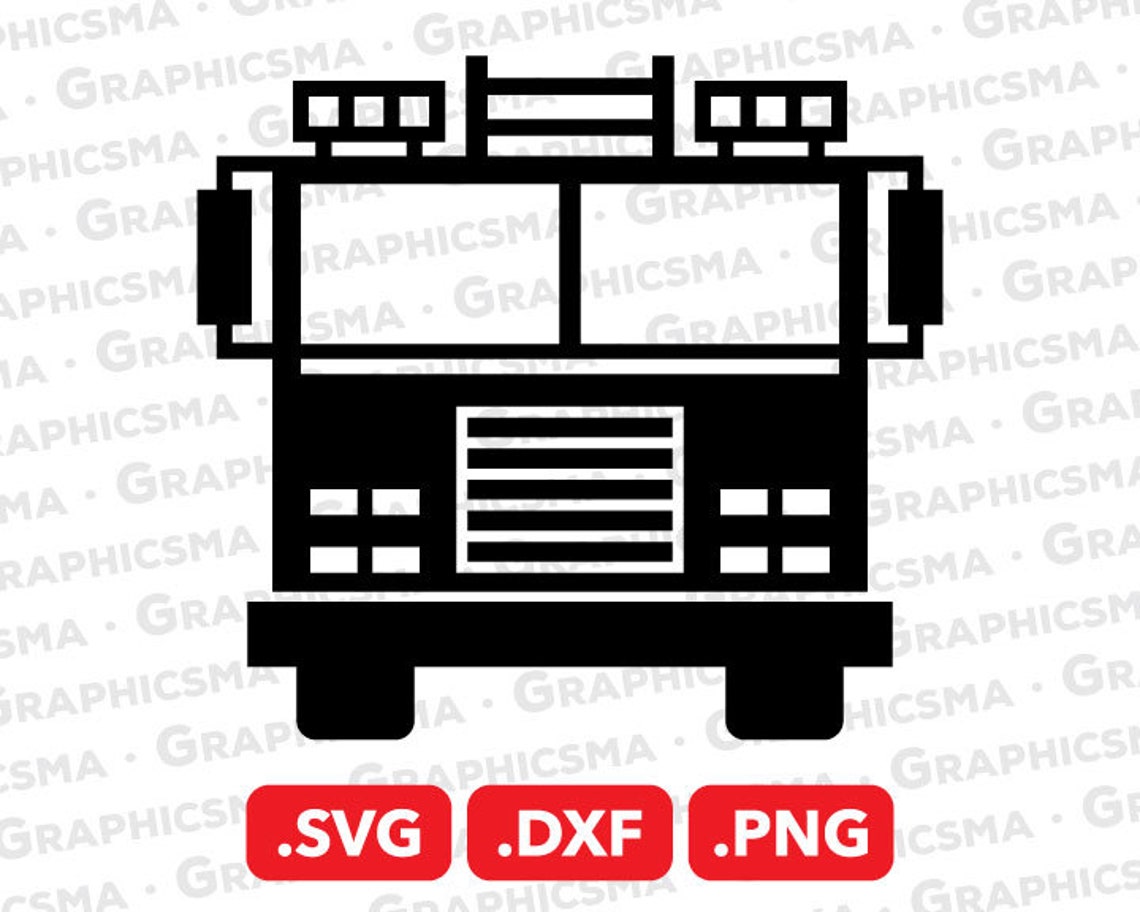 Fire Engine SVG File Fire Engine DXF Fire Fighter Truck Png | Etsy
