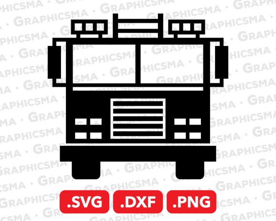 Fire Engine SVG File Fire Engine DXF Fire Fighter Truck Png | Etsy