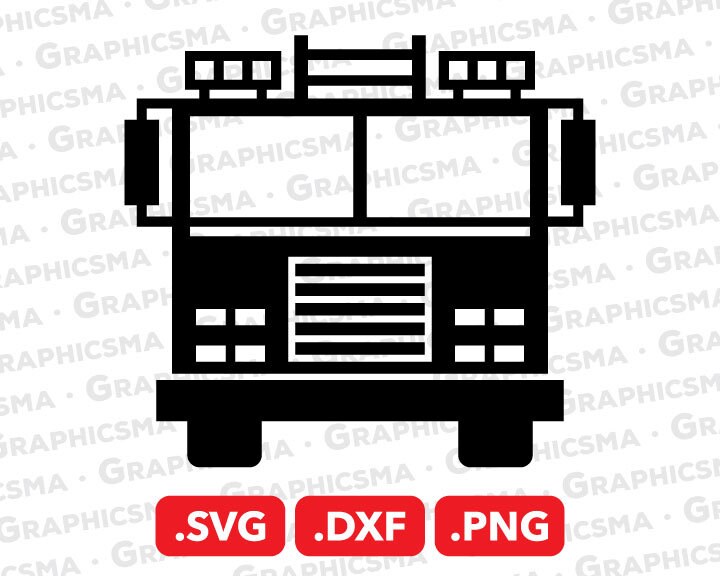 Fire Engine SVG File Fire Engine DXF Fire Fighter Truck Png - Etsy