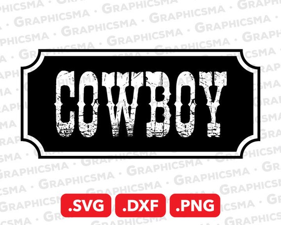 Cowboy Signboard SVG File Cowboy Signboard DXF Cowboy | Etsy