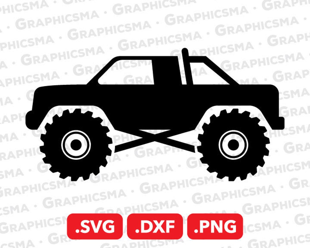 Monster Truck SVG File, Monster Truck DXF, Monster Truck Png, Bigfoot ...