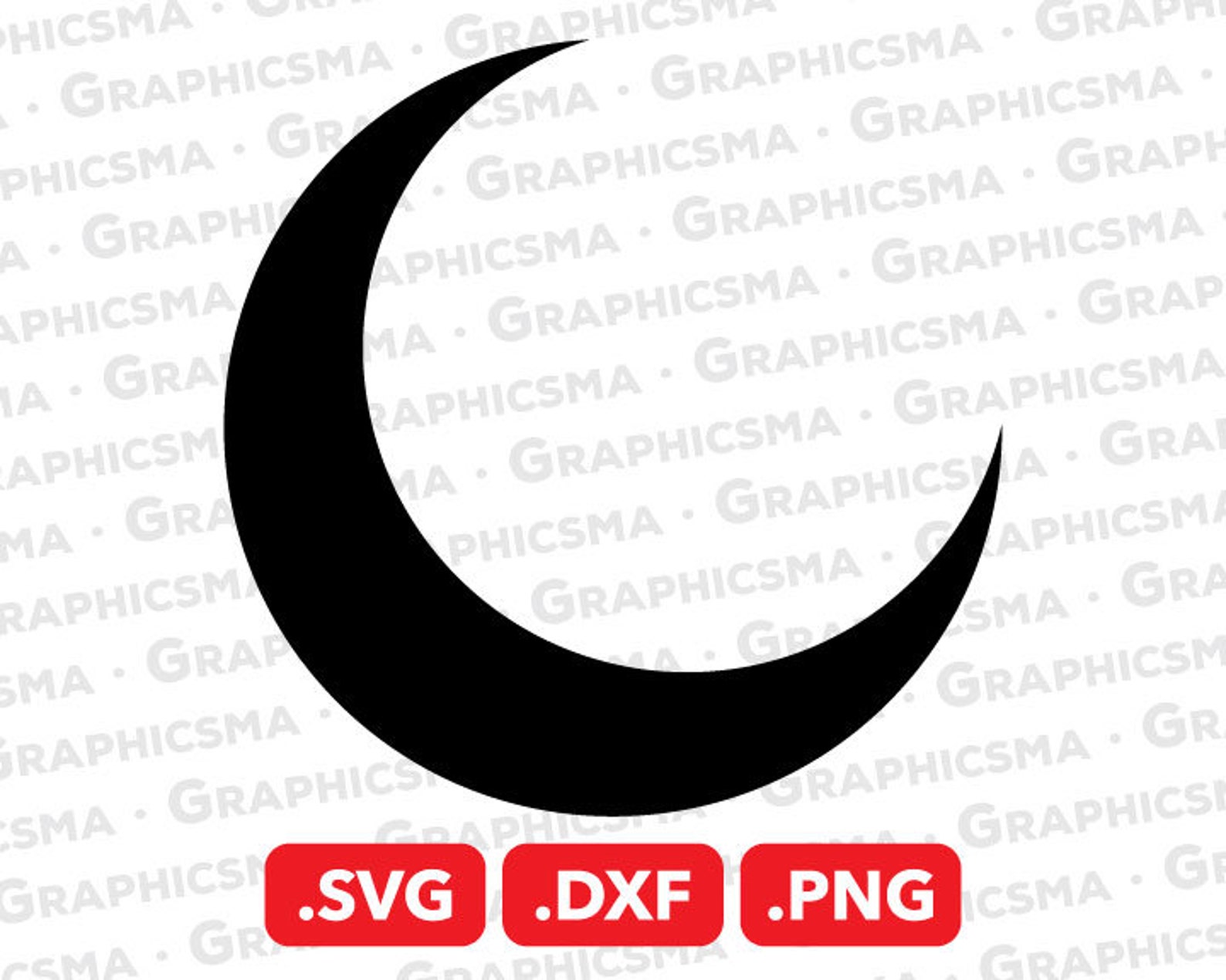 Crescent Moon SVG File Crescent Moon DXF Crescent Moon Png - Etsy Singapore