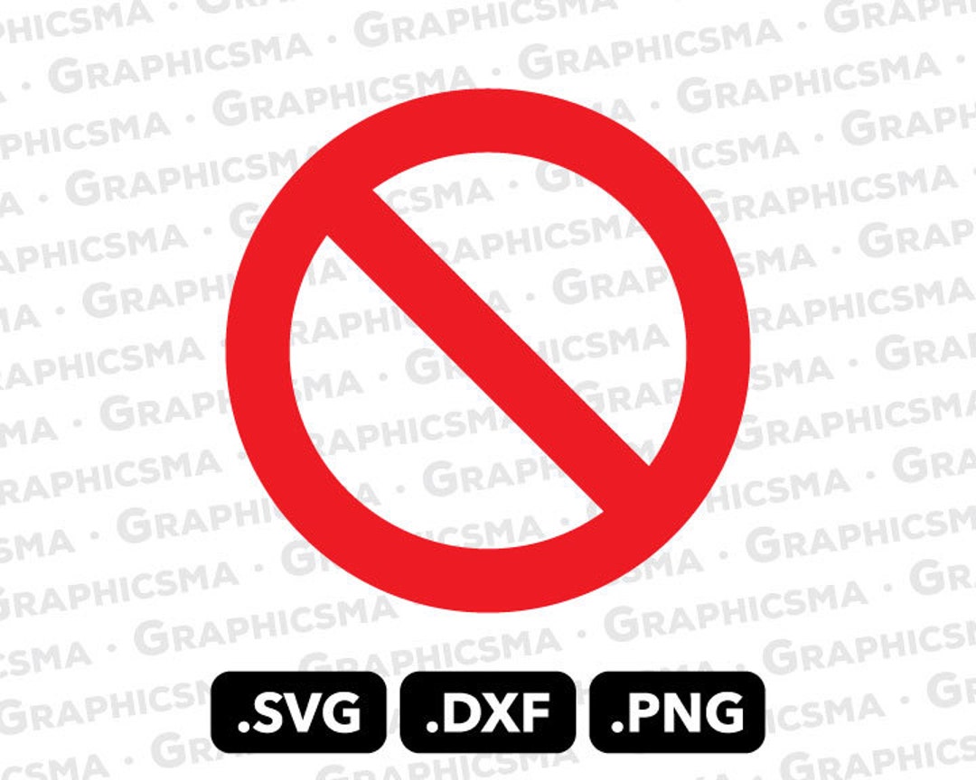 No Symbol SVG File, Restricted Logo DXF, Anti Circle Logo Svg Png, Red ...