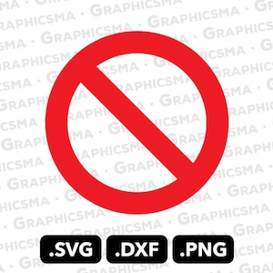 No Symbol SVG File, Restricted Logo DXF, Anti Circle Logo Svg Png, Red ...