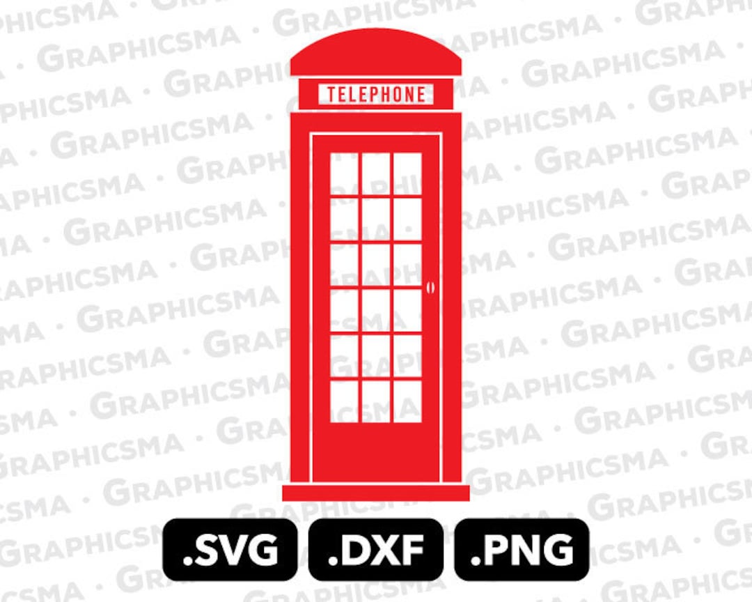 Phonebooth SVG File, Phonebooth DXF, Red Phonebooth Png, Phone Booth ...