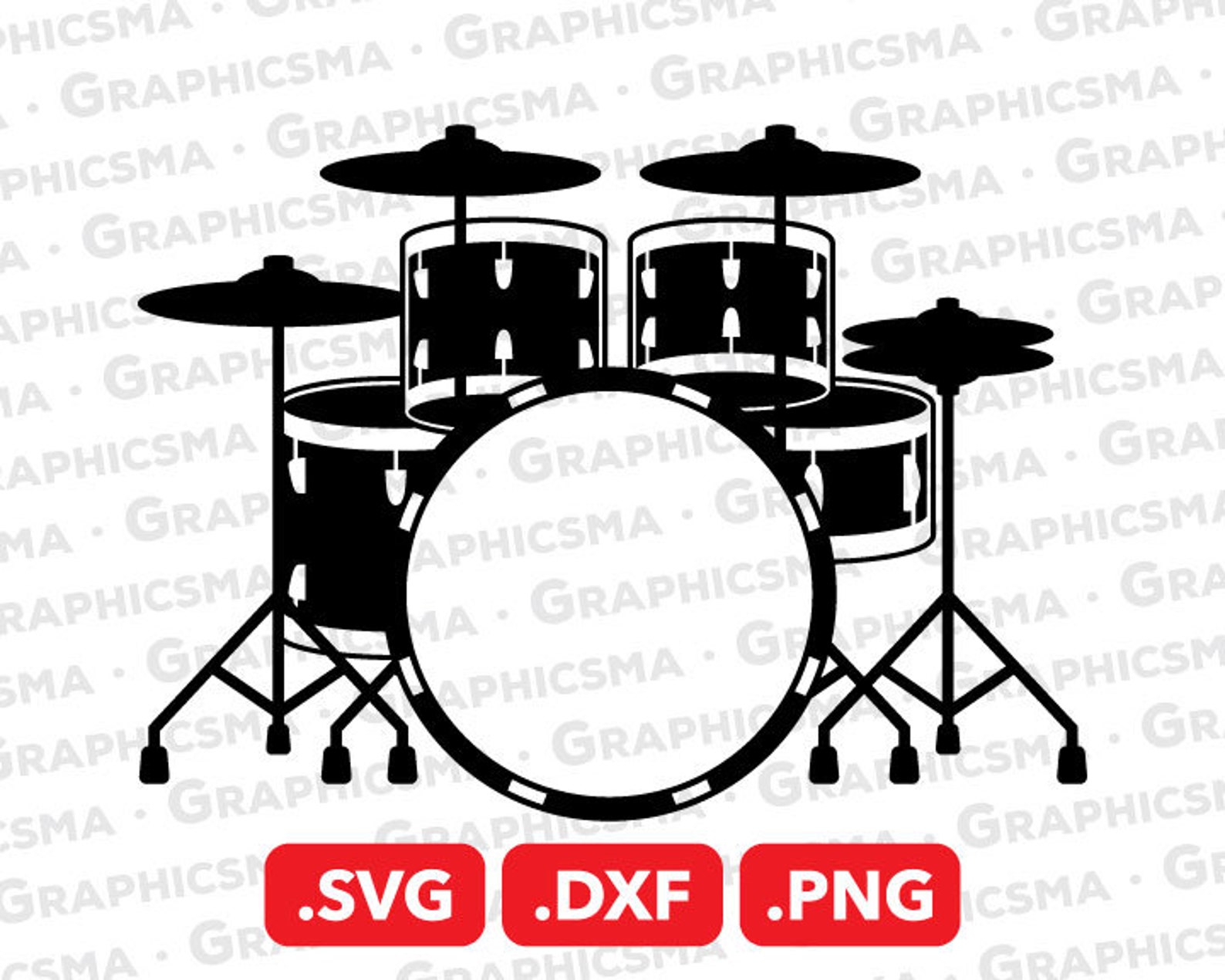 Drum SVG File, Drum DXF, Drumset Svg, Drumset Svg, Drumset Svg, Drum ...