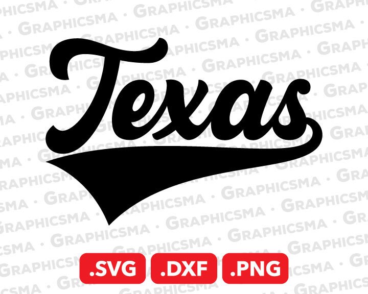 Baseball Style Name SVG File Texas SVG File Texas Cricut - Etsy