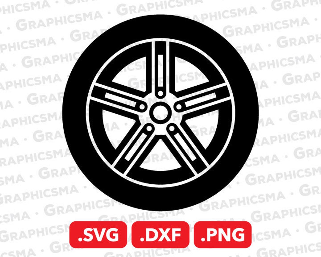 Wheel SVG File, Wheel DXF, Wheel Png, Tyre Svg, Car Wheel Tyre Svg, Car ...