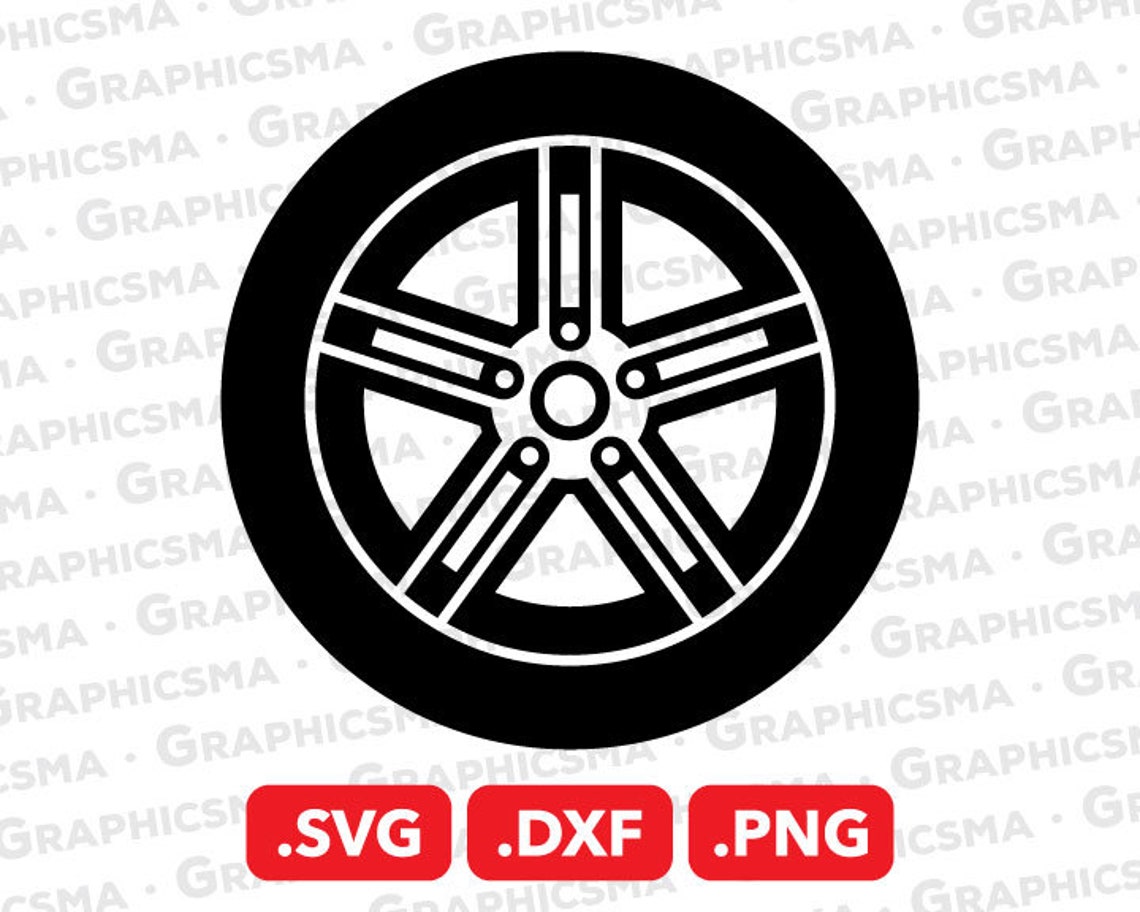 Wheel SVG File, Wheel DXF, Wheel Png, Tyre Svg, Car Wheel Tyre Svg, Car ...