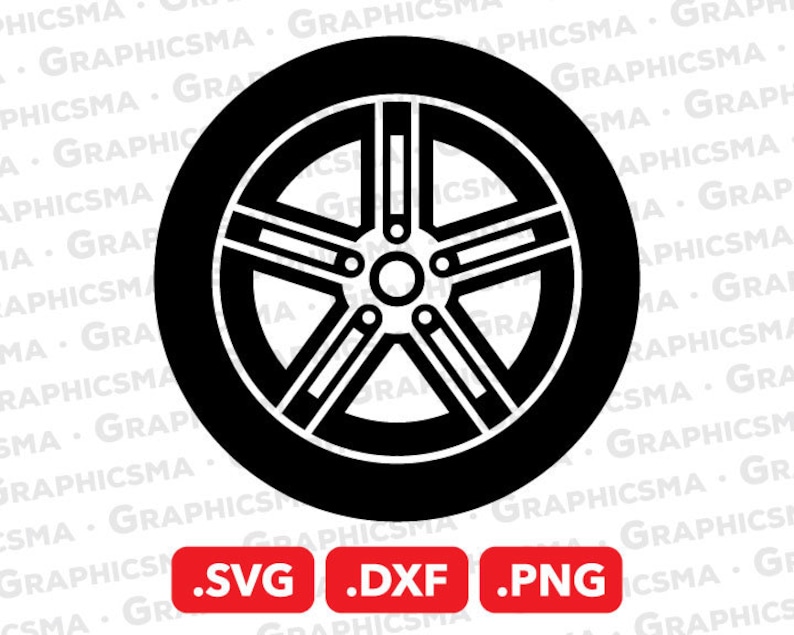 Wheel SVG File, Wheel DXF, Wheel Png, Tyre Svg, Car Wheel Tyre Svg, Car ...