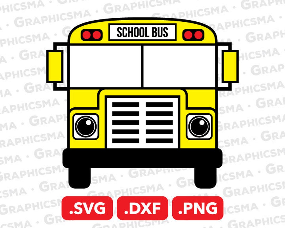 School Bus SVG File, School Bus DXF, School Bus Png, Yellow School Bus ...