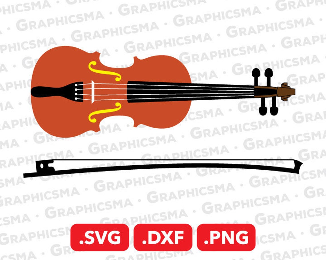 Violin SVG File, Violin DXF, Violin Png, Violin Stick Svg, Violin Bow ...