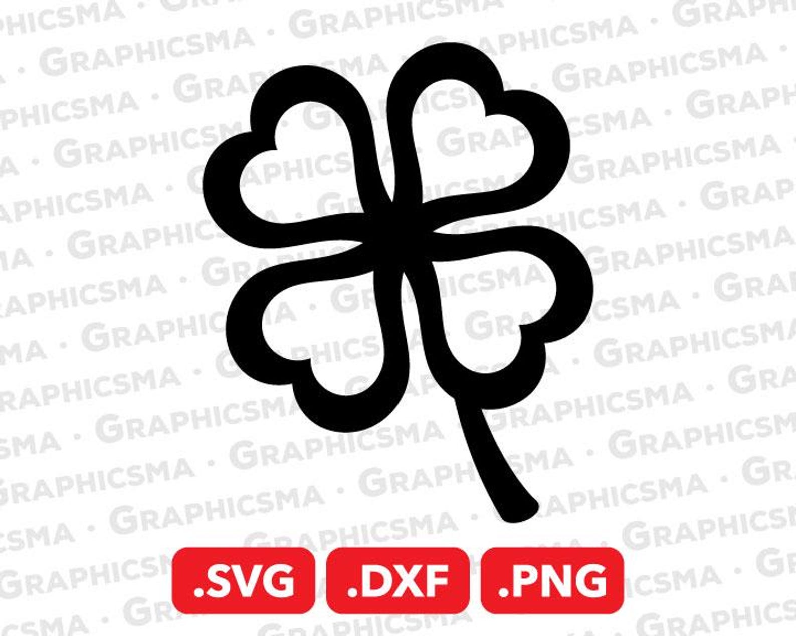 Clover SVG File, Four Leaf Clover SVG, Cricut Love 4 Leaf Clover Logo ...