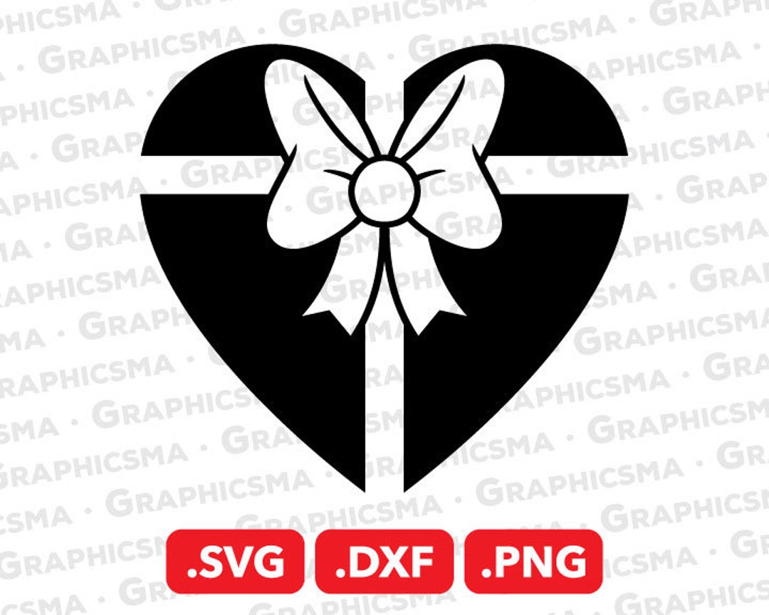 Love Present Ribbon SVG File, Love Present Ribbon DXF, Love Present ...