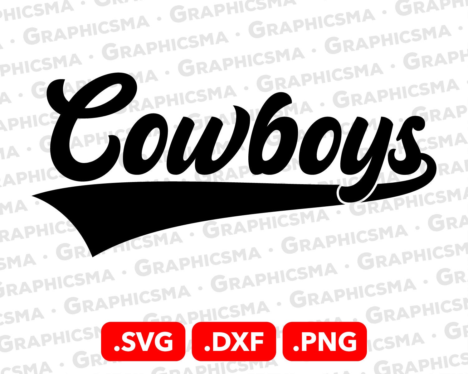 Baseball Style Name SVG File Cowboys SVG File Cowboy Cricut - Etsy