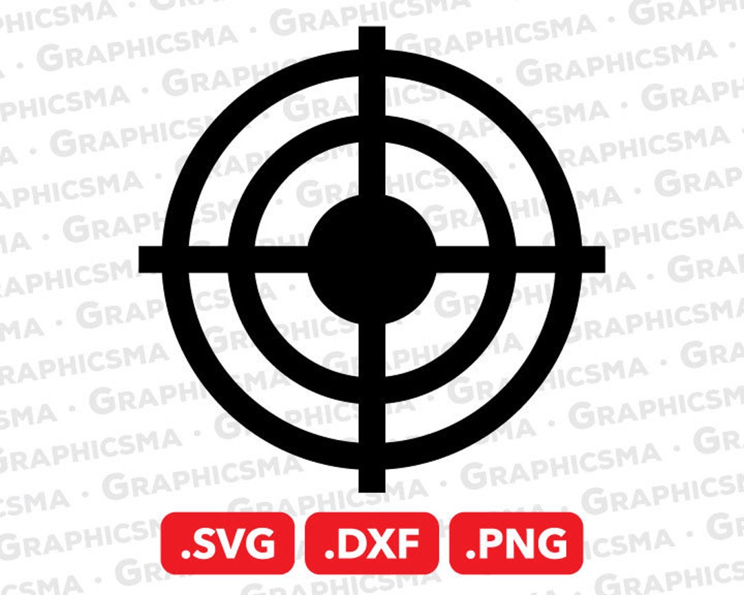 Shooting Target SVG File, Shooting Target DXF, Shooting Target Png ...