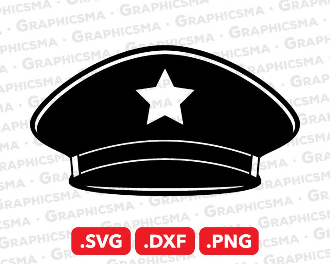 Police Hat SVG File, Police Hat DXF, Police Hat Png, Police Hat Svg ...