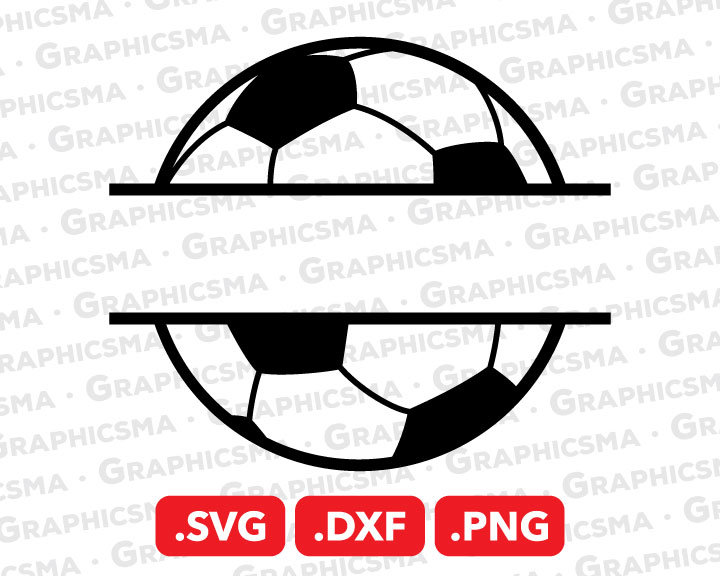 Soccer Ball Split Name SVG File, Soccer Split DXF, Soccer Custom Name ...