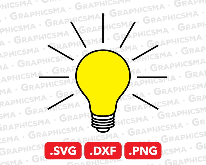 Light Bulb SVG File, Light Bulb DXF, Light Bulb Png, Idea Svg, Ideas ...
