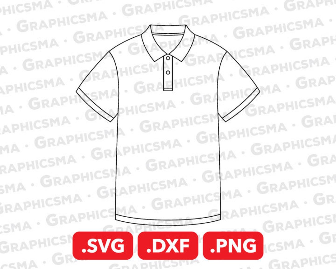 Tshirt SVG File, T-shirt DXF, Collar T Shirt Png, Polo Shirt Svg, Tee ...