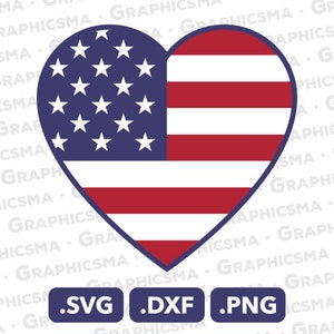 America Love Flag SVG File, American Flag Love DXF, Love America Png ...