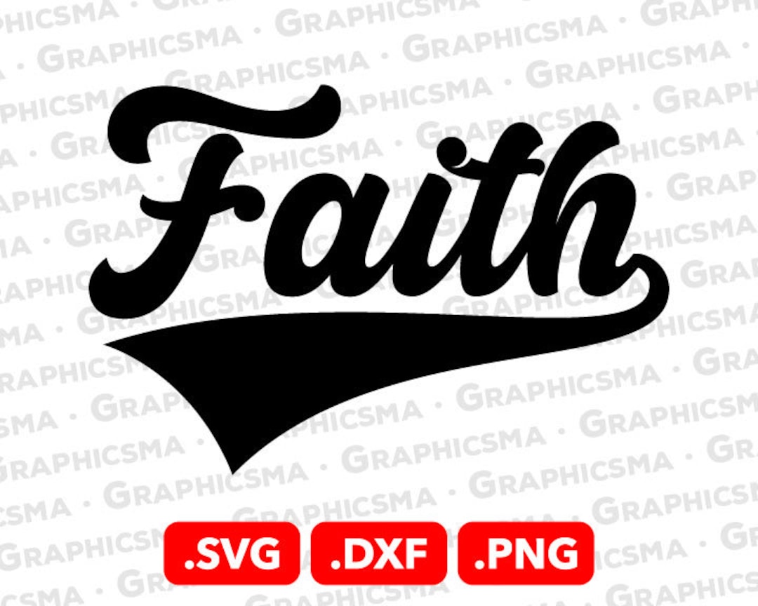 Baseball Style Name SVG File, Faith SVG File, Faith Cricut Baseball ...
