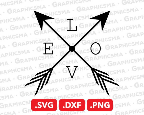 Tribal Love Arrows SVG File Tribal Love Arrows DXF | Etsy