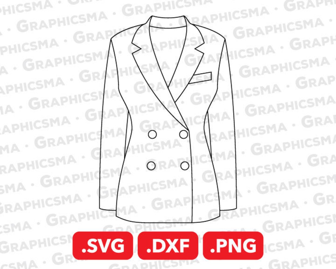 Suit Woman SVG File, Woman Suit DXF, Women Suit Png, Blazer Svg, Girl ...
