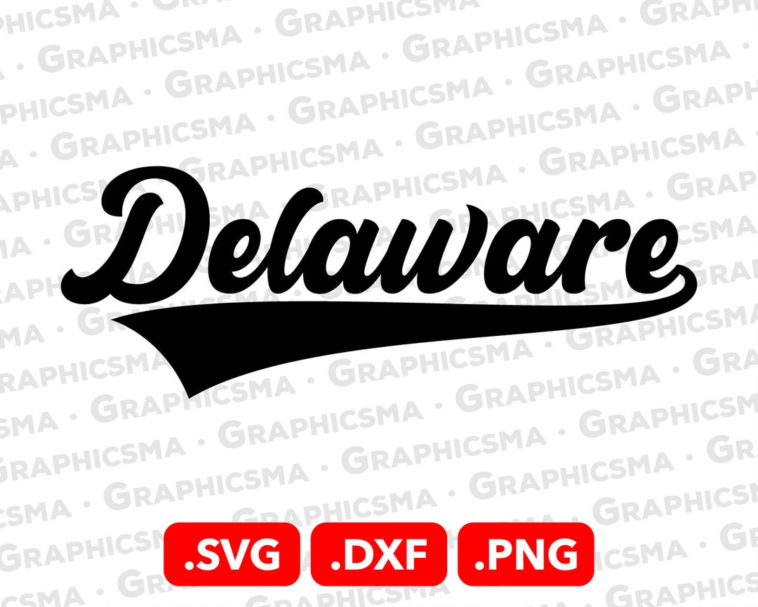 Baseball Style Name SVG File, Delaware SVG File, Cricut Baseball Ribbon ...