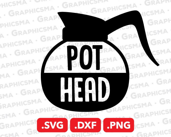 Pot Head SVG File, Pot Head DXF, Pot Head Png, Coffee Pot Head Svg ...