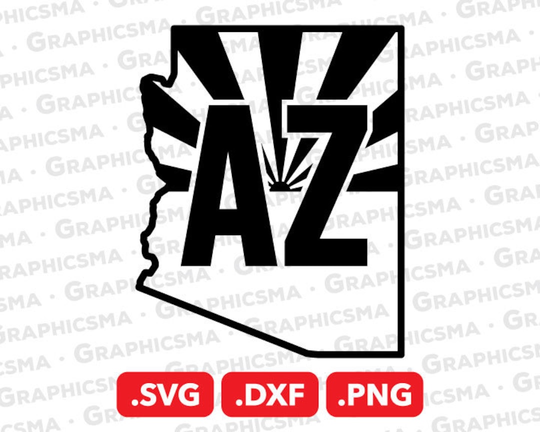 Arizona Az Flag Map SVG File, Arizona Flag Map DXF Arizona Flag Map Png ...
