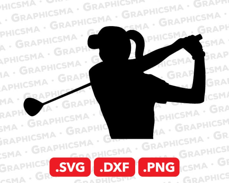 Golf SVG File Female Golfer Svg Female Golf DXF Custom Name - Etsy