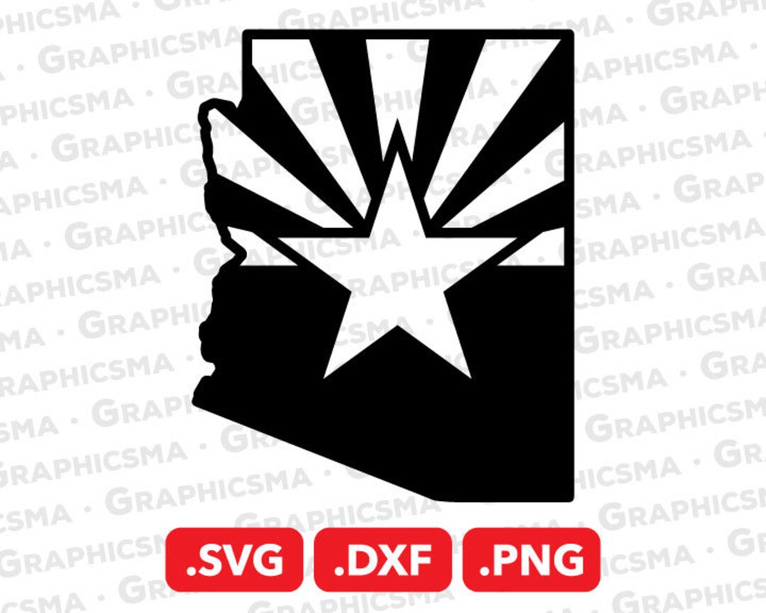 Arizona Flag Map SVG File, Arizona Flag Map DXF, Arizona Flag Map Png ...