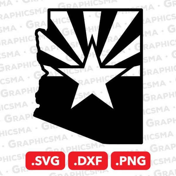 Arizona State Flag Svg - Etsy
