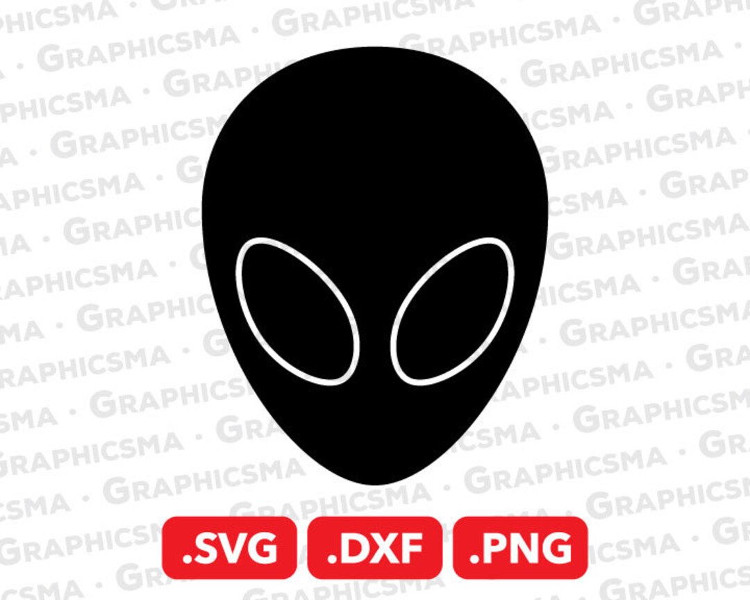 Alien Head SVG File, Alien Head DXF, Alien Head Png, Alien Cricut ...