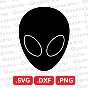 Alien Head SVG File, Alien Head DXF, Alien Head Png, Alien Cricut ...