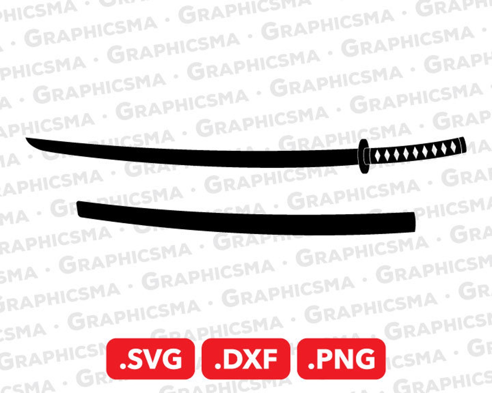 Katana Sword SVG File Katana Sword DXF Katana Sword Png - Etsy Australia
