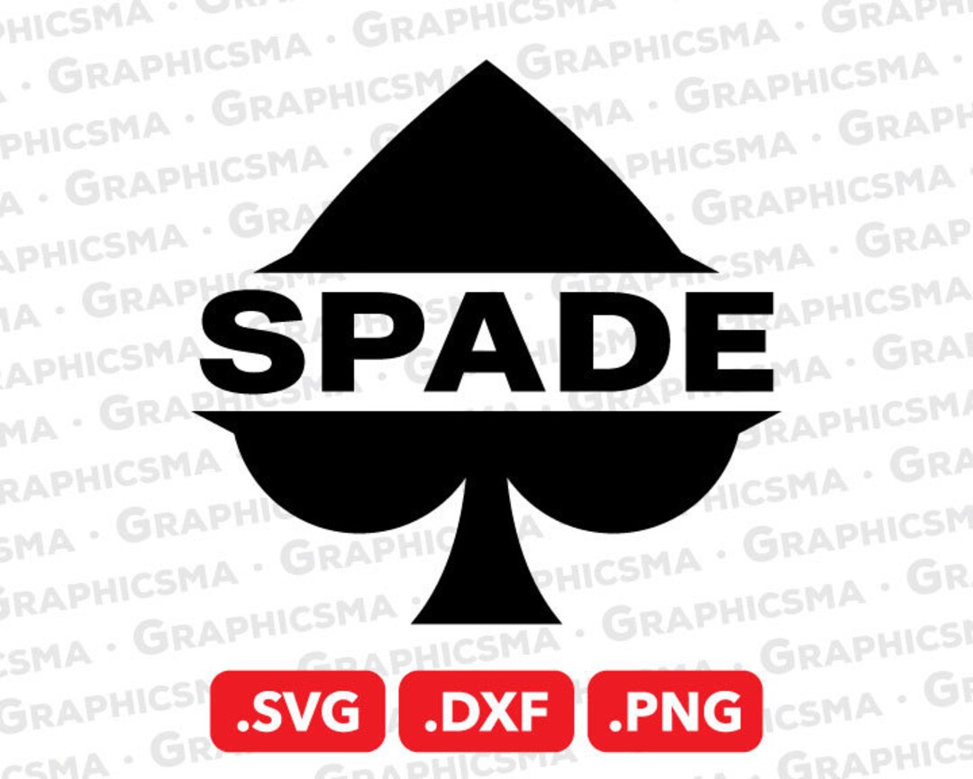 Ace of Spades SVG File, Ace of Spades DXF, Ace of Spades Png, Ace of ...