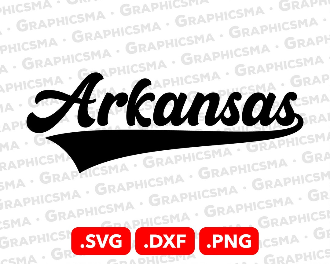 Baseball Style Name SVG File, Arkansas SVG File, Cricut Baseball Ribbon ...