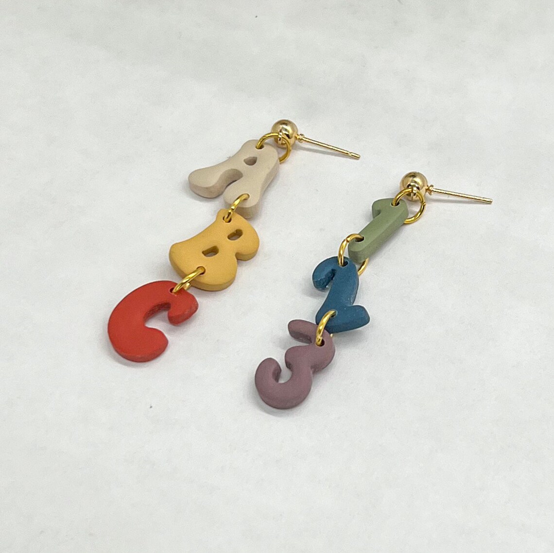 ABC 123 Clay Earrings, Teacher Earrings, Polymer Clay Jewelry ...