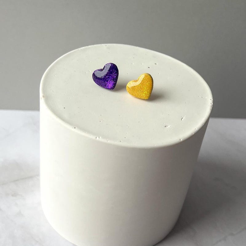 Amethyst Clay Earrings - Etsy