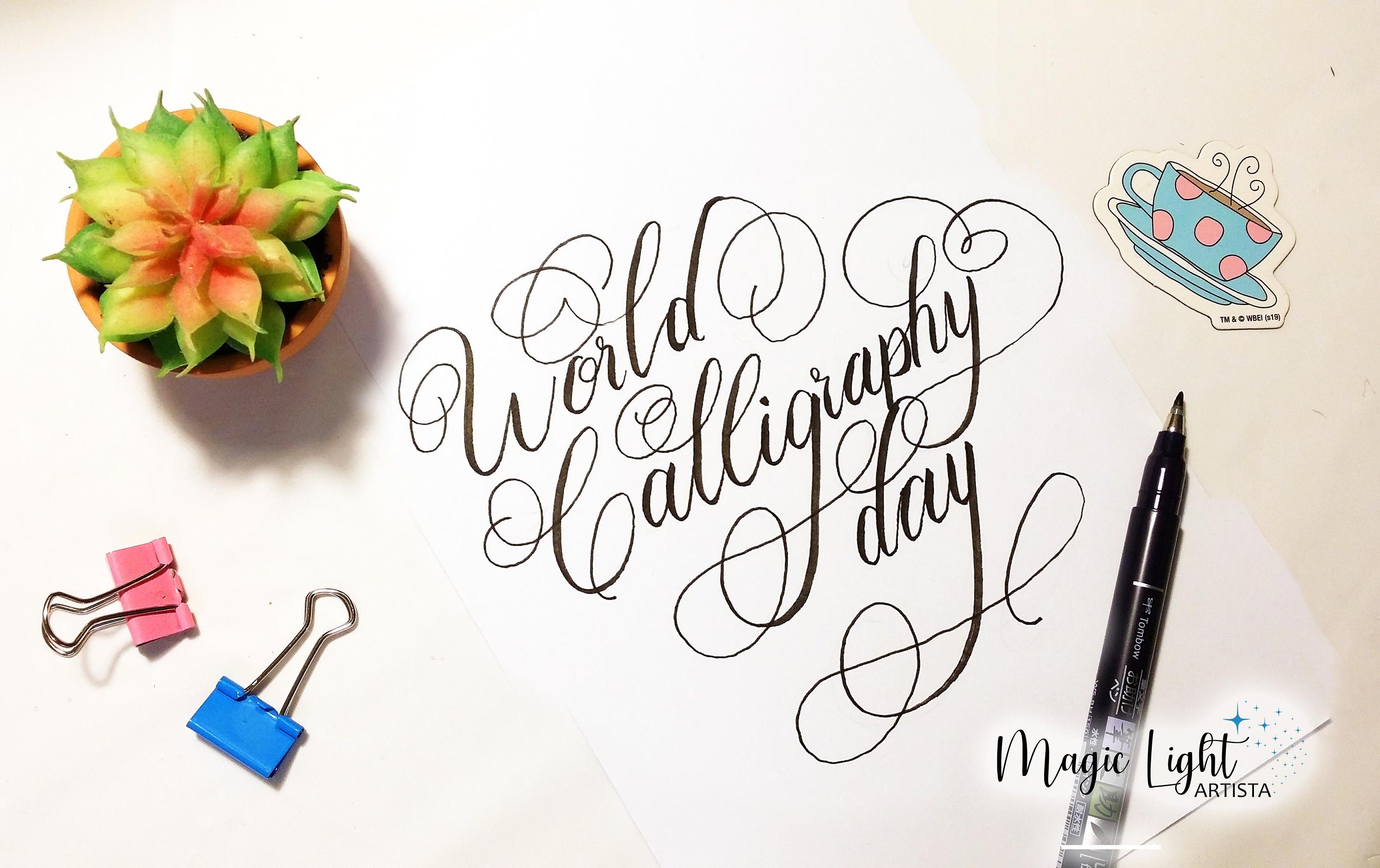 Love Letter in Calligraphy Calligraphy Writing Valentines Day Gift ...