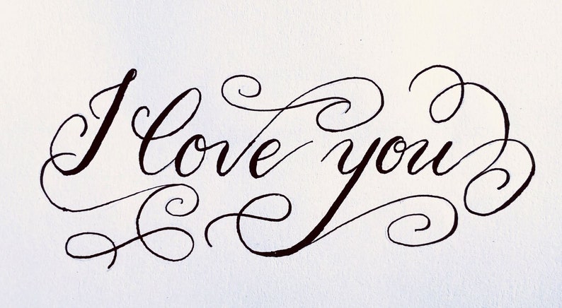 Love Letter in Calligraphy | Calligraphy Writing | Valentines Day Gift ...