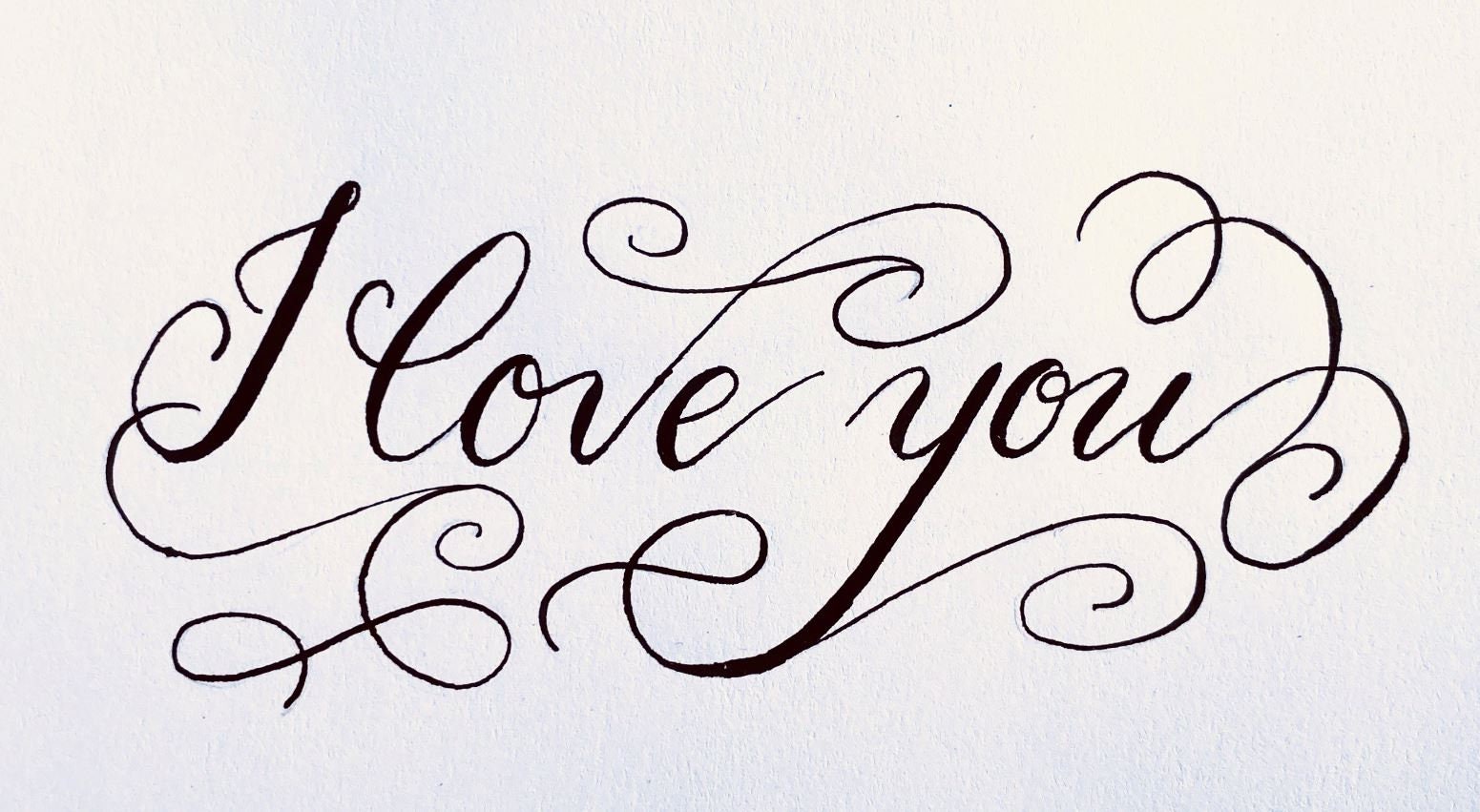 Love Letter in Calligraphy Calligraphy Writing Valentines Day Gift ...