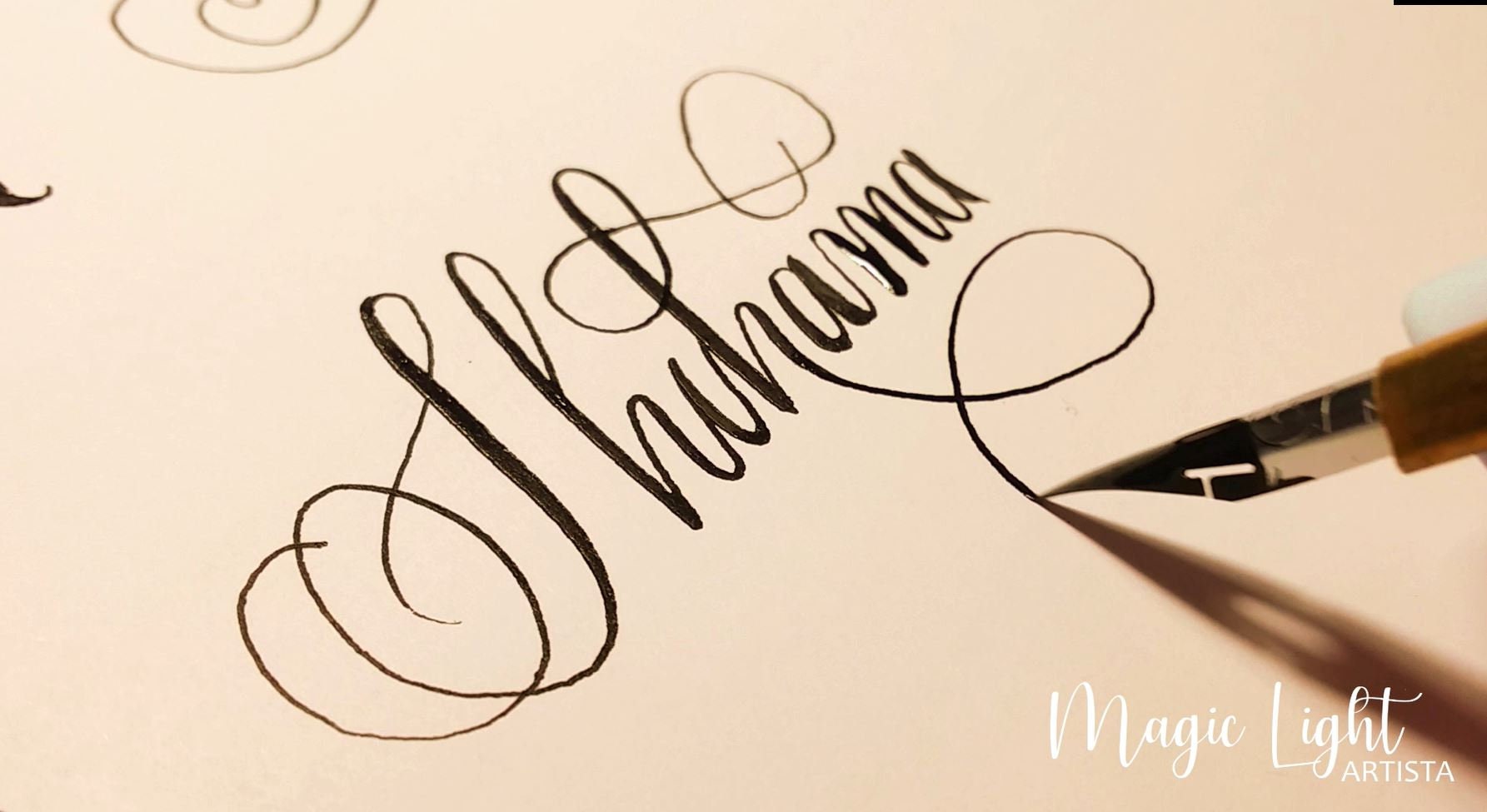 Love Letter in Calligraphy Calligraphy Writing Valentines Day Gift ...