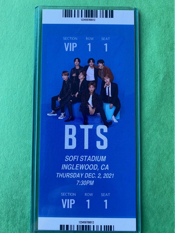 Souvenirs & Events 2021 BTS Bangtan Boys Commemorative Ticket Stub for ...